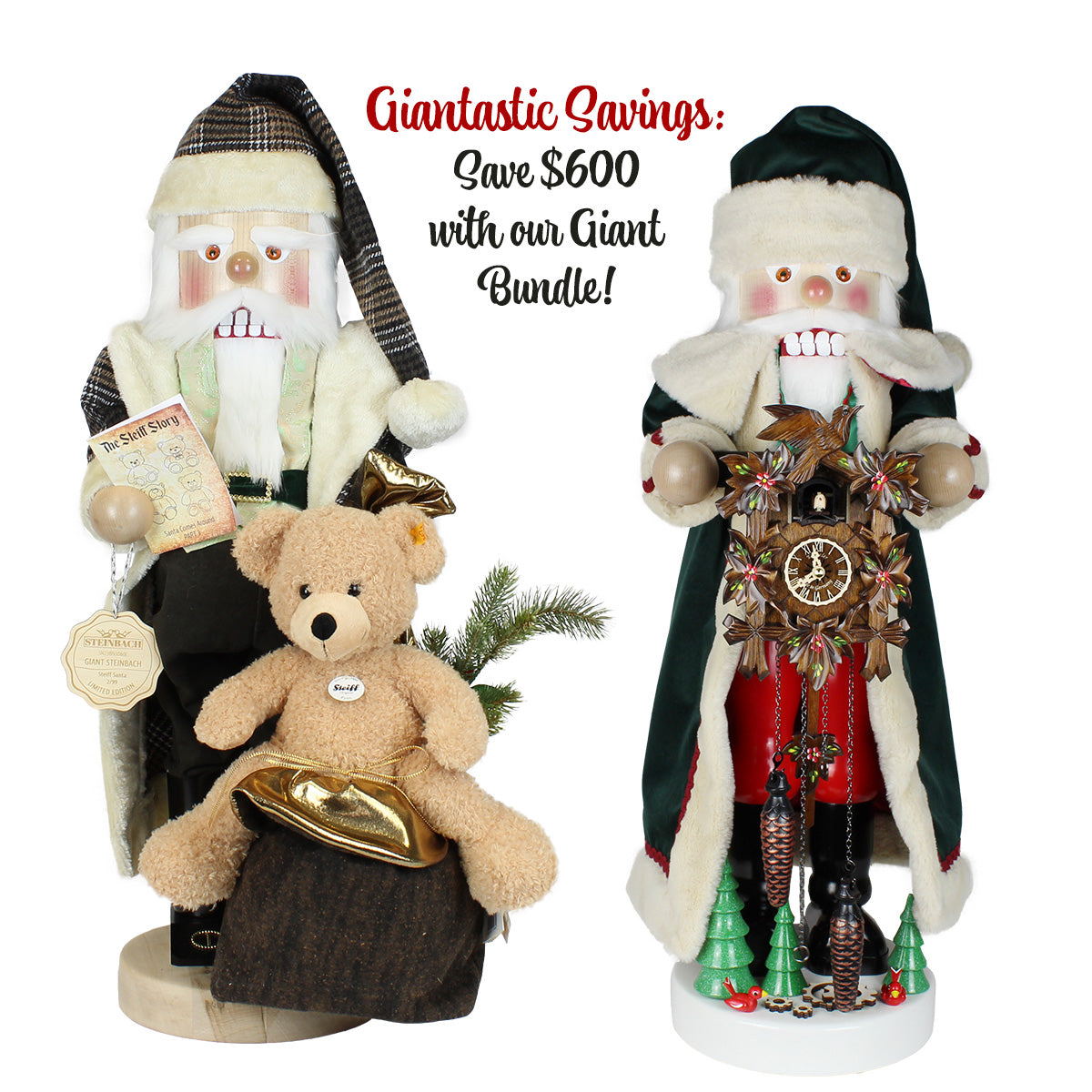 Giant Santas Bundle (Set of 2) – Official Steinbach Nutcracker® Shop